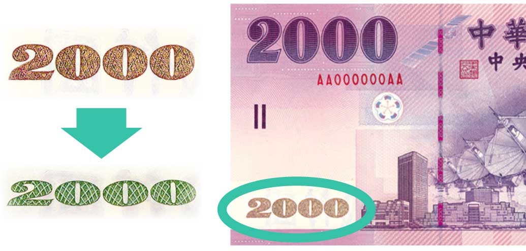 Optical variable ink–Security Features–New Taiwan Dollar Notes–Issues ...